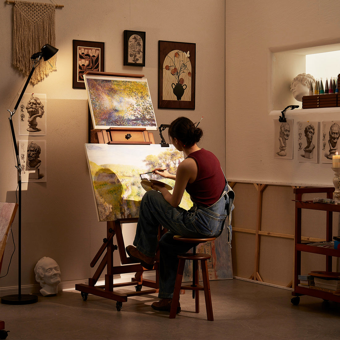 MEEDEN Deluxe Multi-Function Heavy Duty Large Artist Easel-Walnut-DHJ-