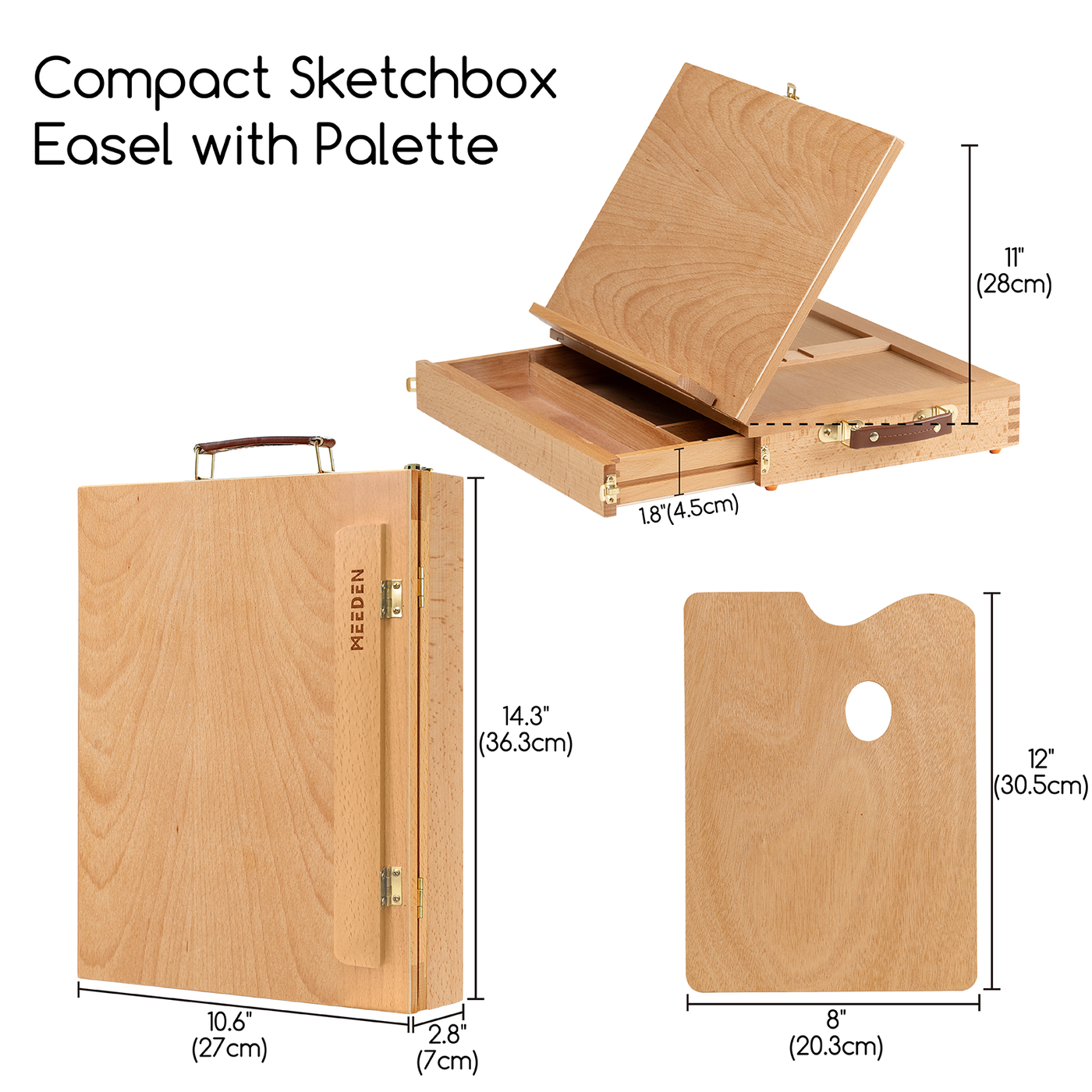 MEEDEN Table Sketch Box Tabletop Easel with Storage Drawer