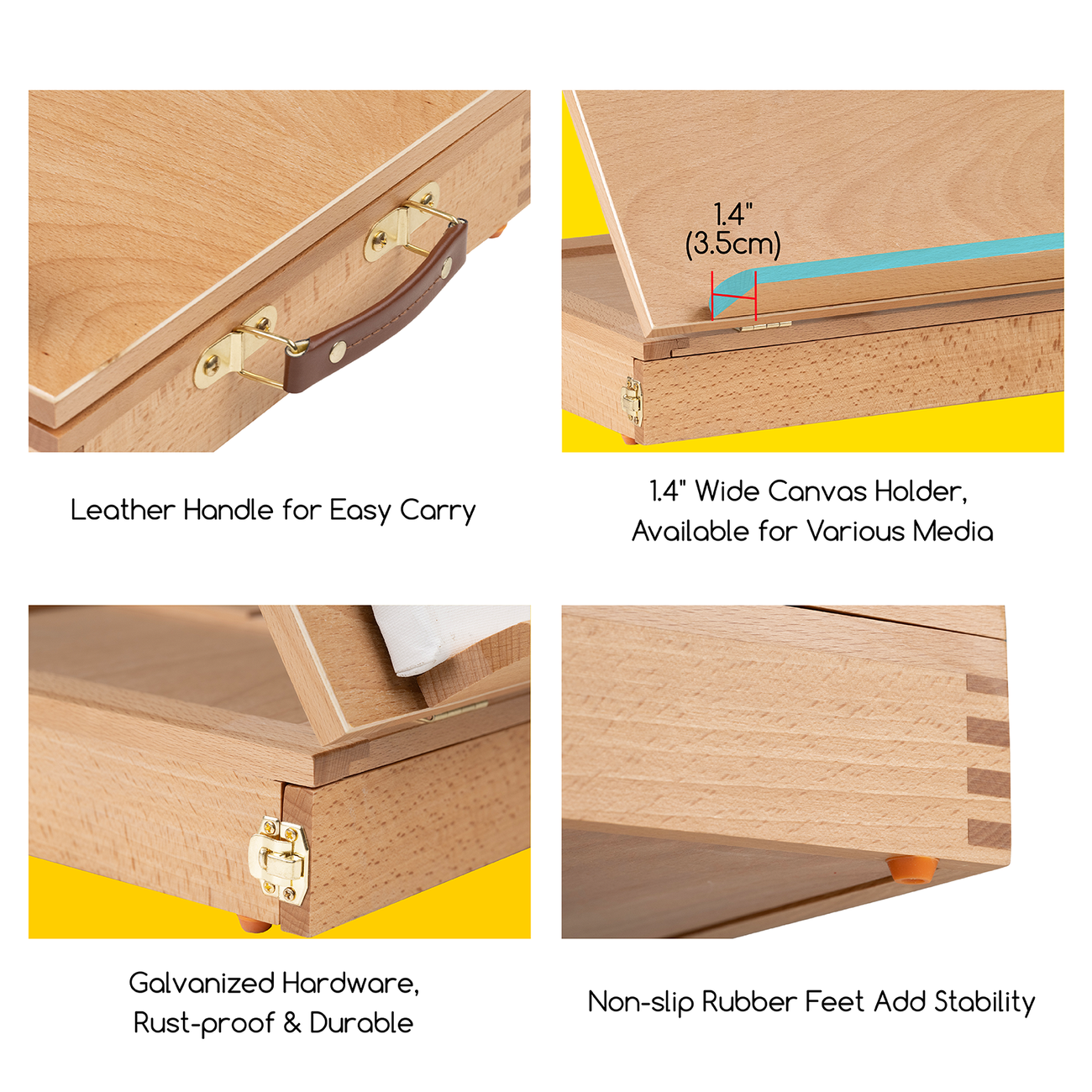 MEEDEN Table Sketch Box Tabletop Easel with Storage Drawer