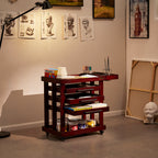 MEEDEN Deluxe 5-Tier Artist Storage Cart with Drawers - Space Saver