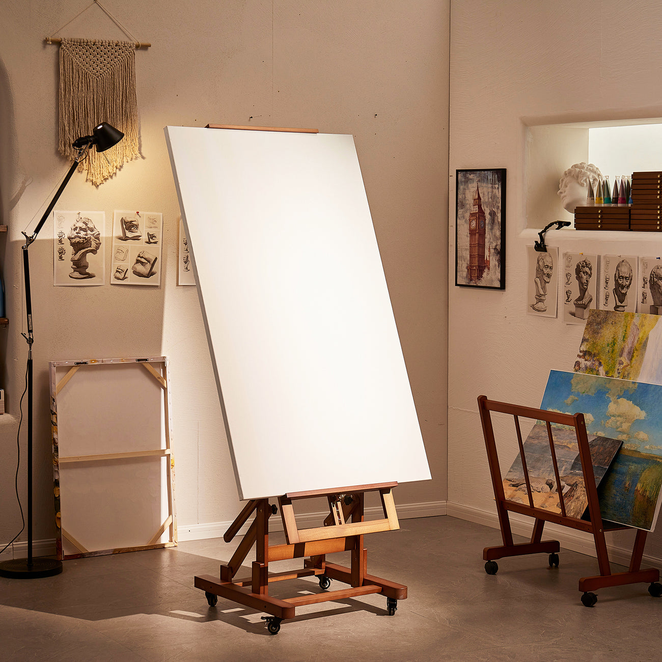 MEEDEN Deluxe Multi-Function Heavy Duty Large Artist Easel-Walnut-DHJ-