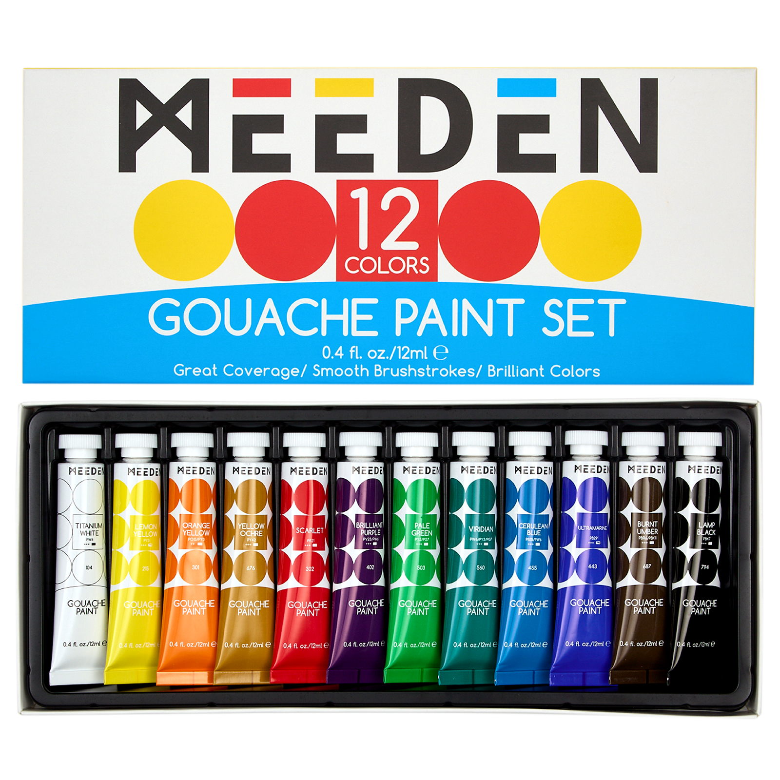 MEEDEN Gouache Paint Set, 24x0.4oz/12ml - MEEDEN ART