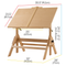 MEEDEN Solid Wood Drafting Table, Artist Drawing Desk