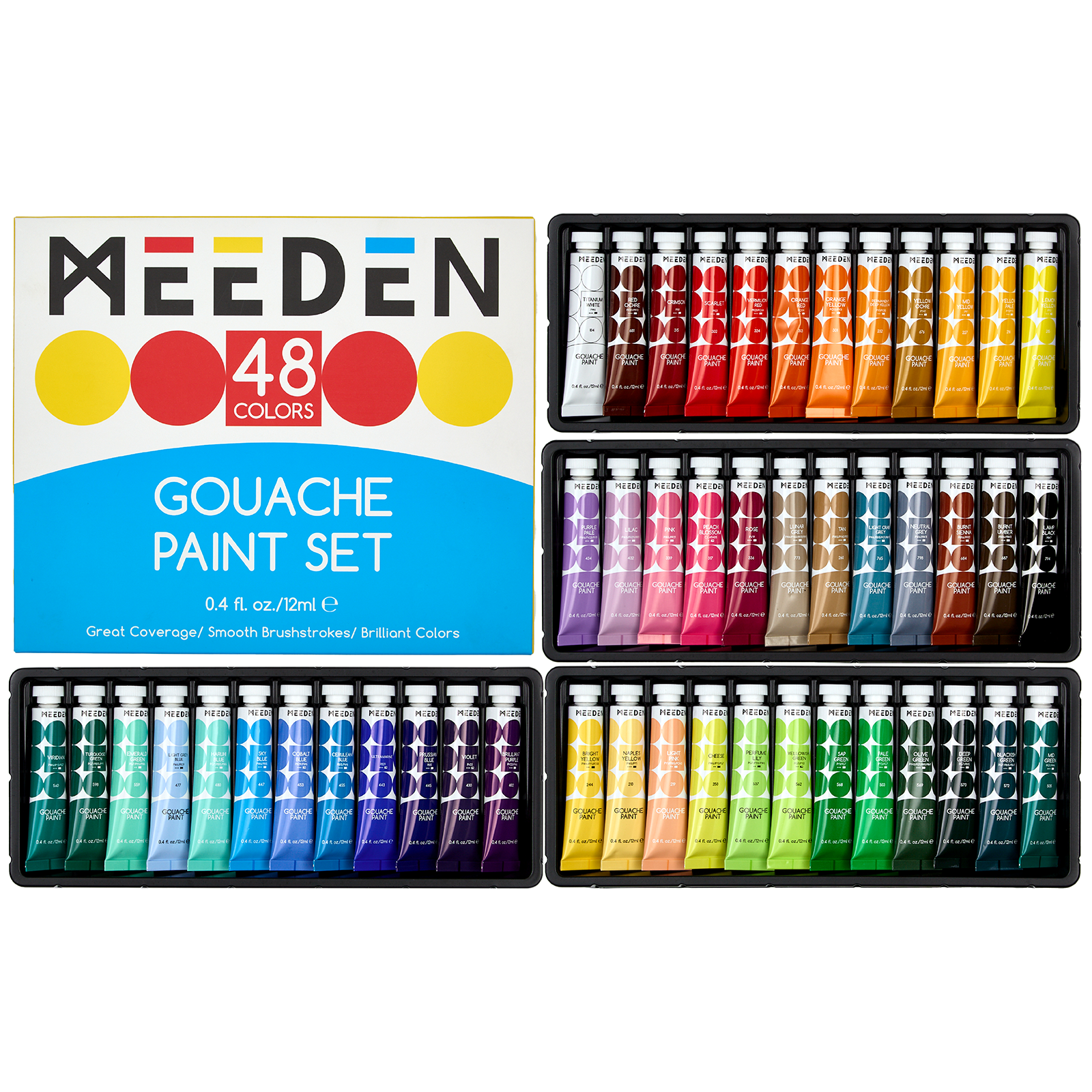 MEEDEN Gouache Paint Set, 24x0.4oz/12ml - MEEDEN ART