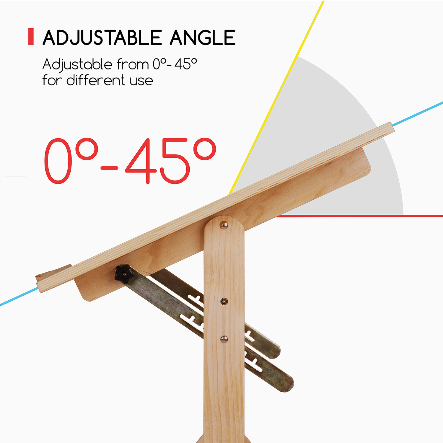 MEEDEN Solid Wood Drafting Table, Artist Drawing Desk