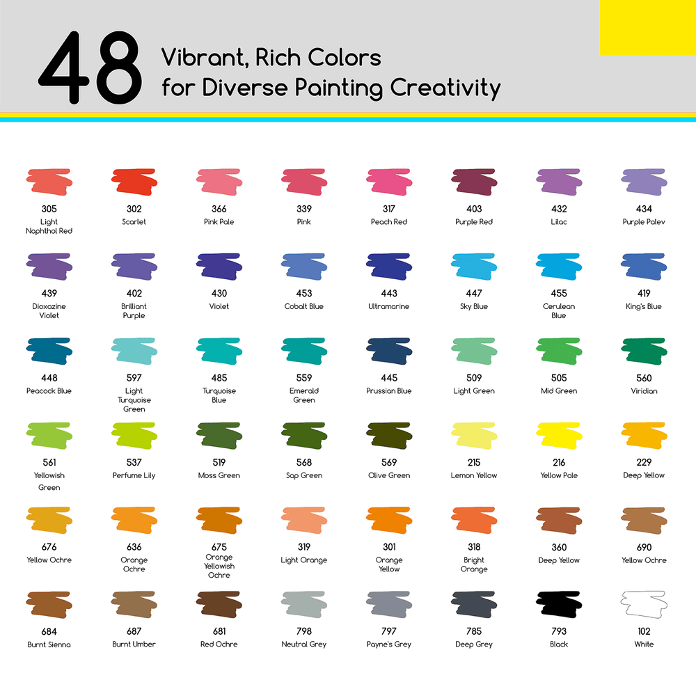 MEEDEN Soft Brush Tip Acrylic Paint Marker – 24 / 48 / 72 Colors