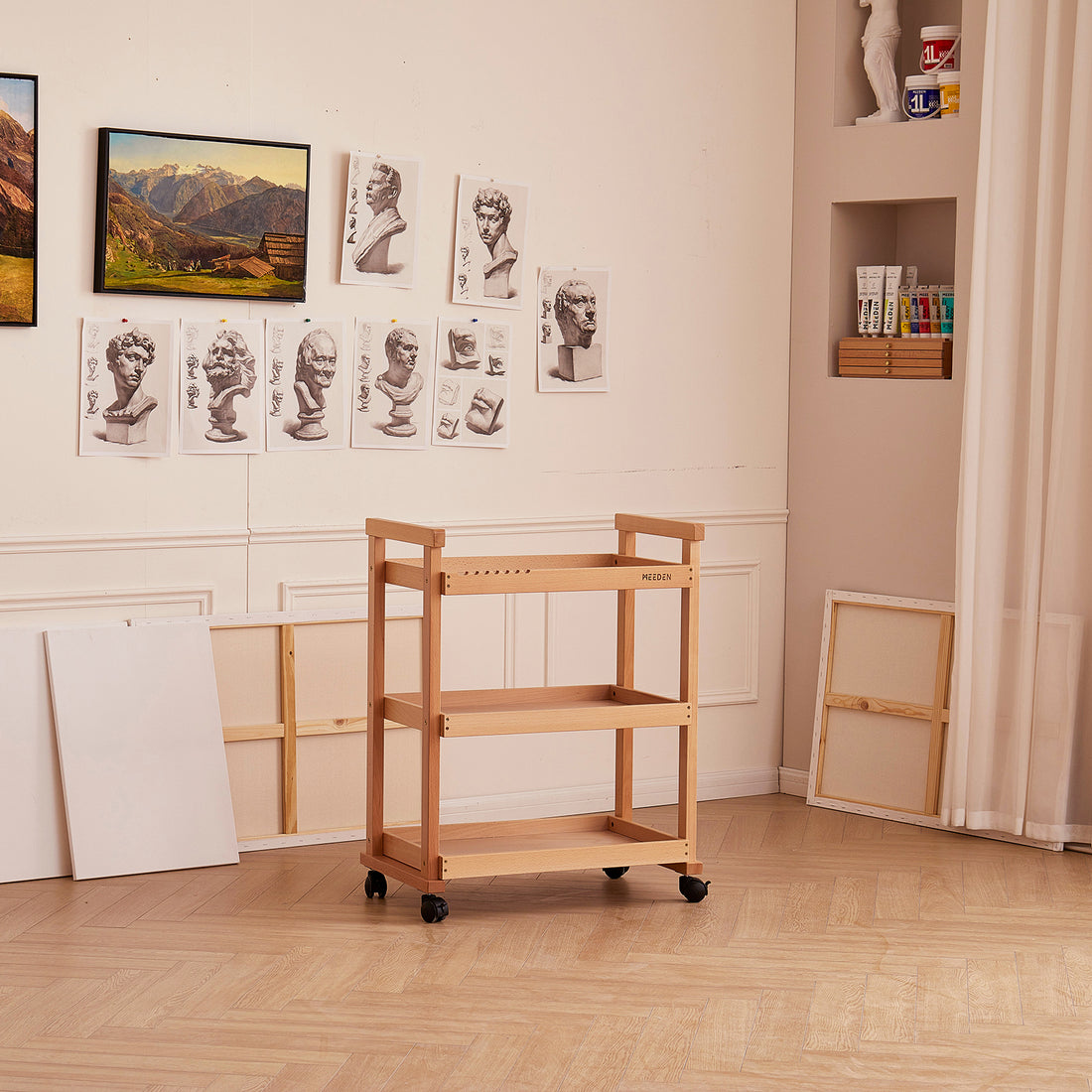 MEEDEN 3-Tier Storage Art Cart/Trolley-W13 - MEEDEN ART