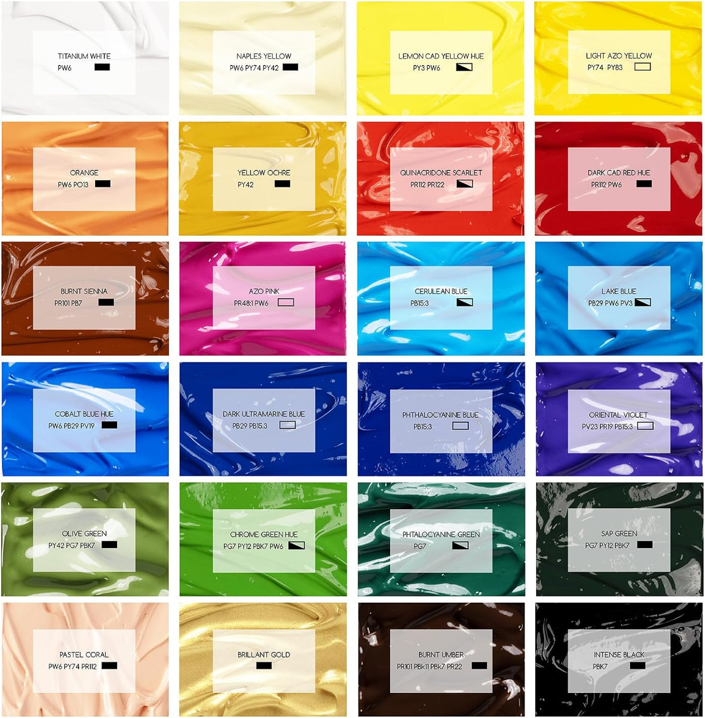 MEEDEN Studio Acrylic Paint, 24 Colors Available, 1 L / 33.8 oz