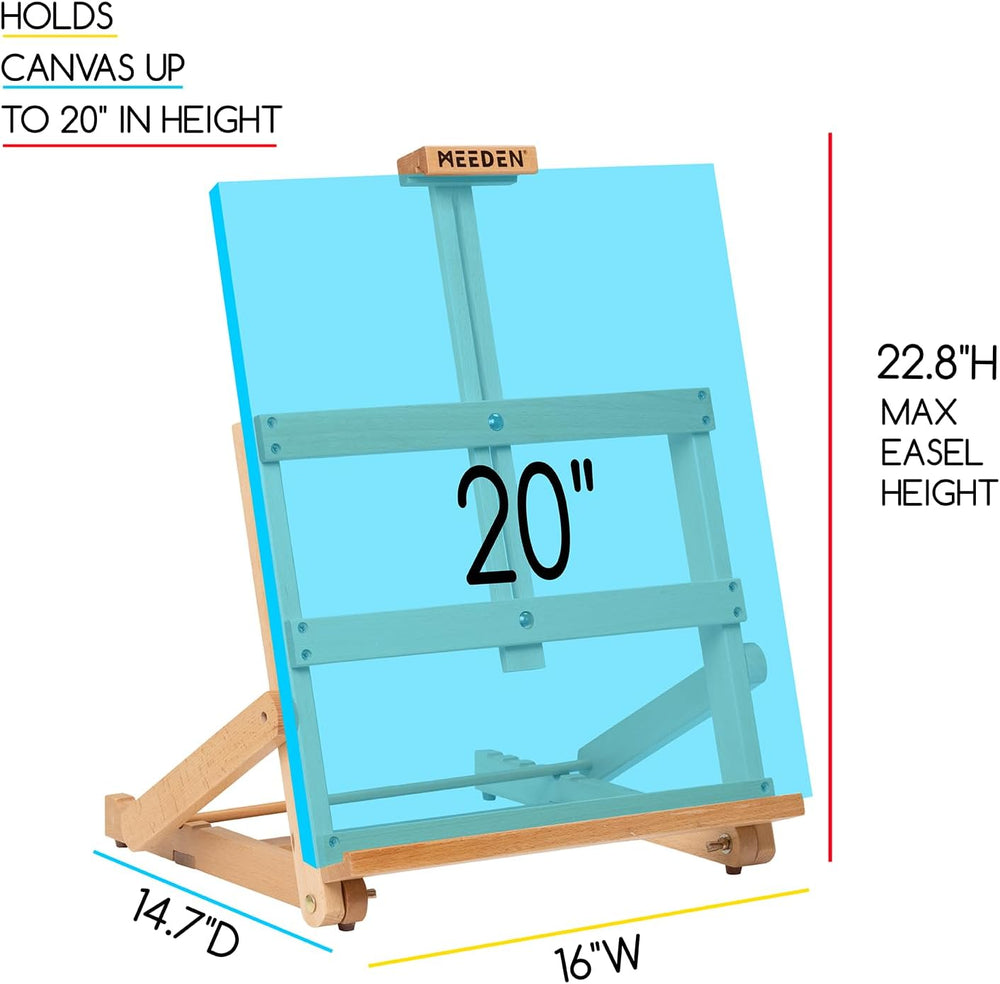 MEEDEN H-Frame Adjustable Studio Tabletop Easel Stand - MEEDEN ART