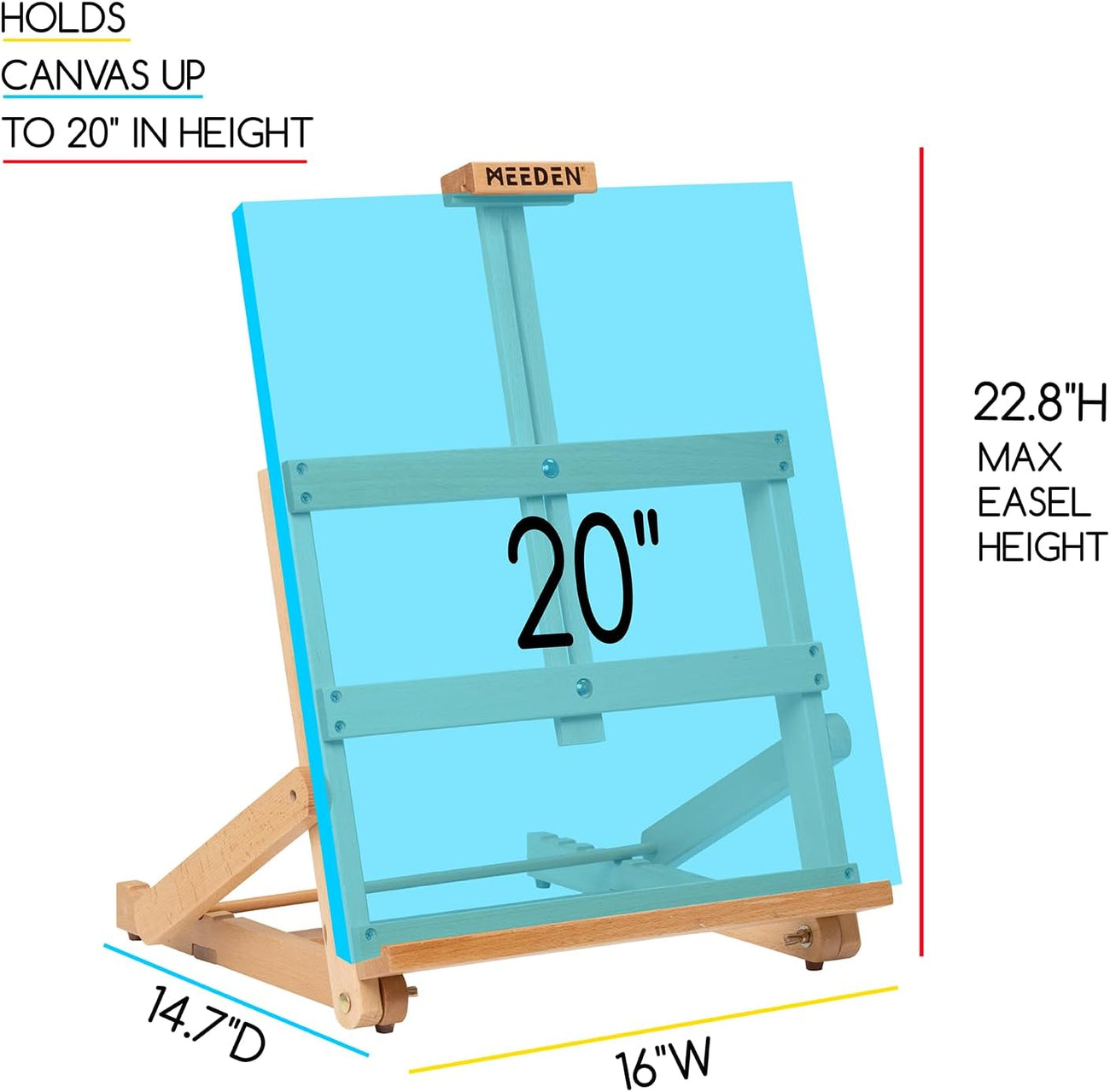 MEEDEN H-Frame Adjustable Studio Tabletop Easel Stand - MEEDEN ART