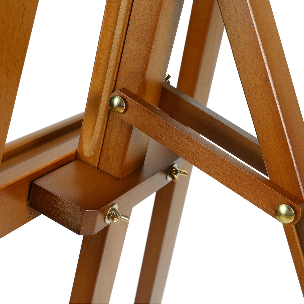 MEEDEN Solid Adjustable A-Frame Painting Beechwood Art Easel-Walnut-W0