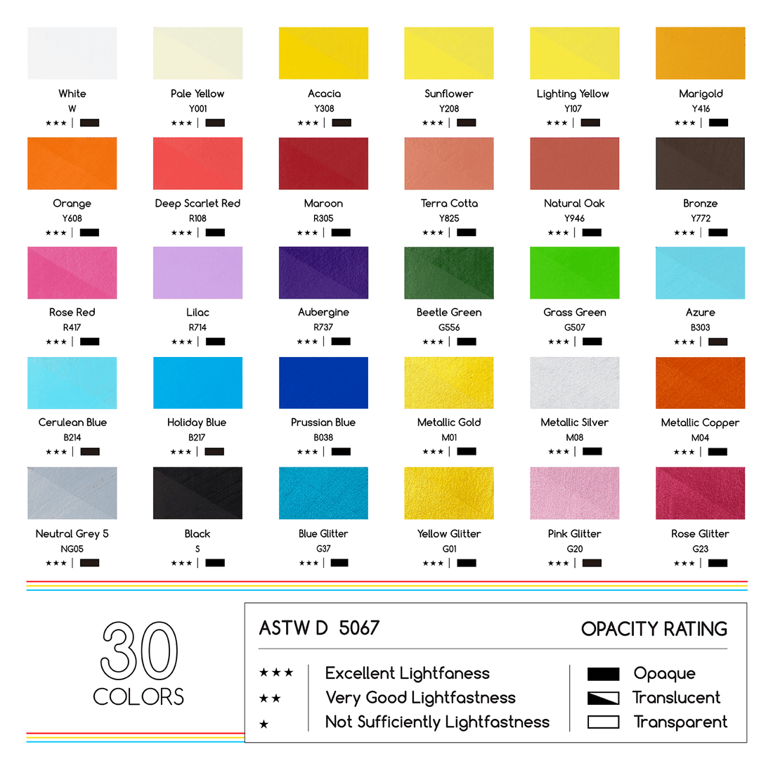 MEEDEN Acrylic Paint Markers Set - 30 Colors