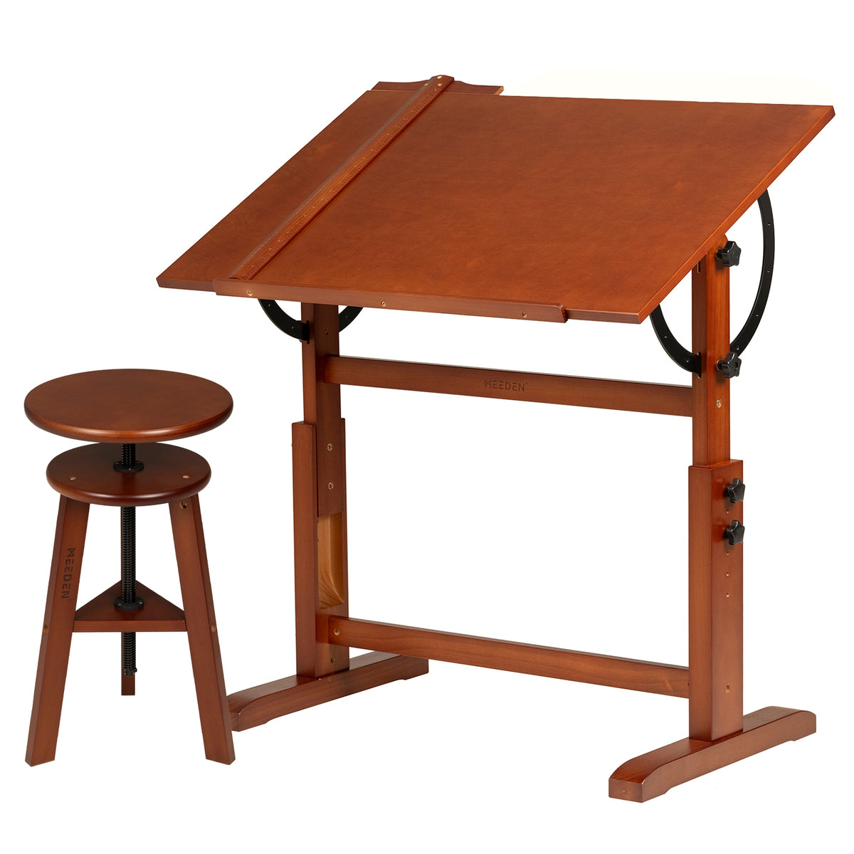 MEEDEN Vintage Wood Drafting Table & Stool Set — MEEDEN ART