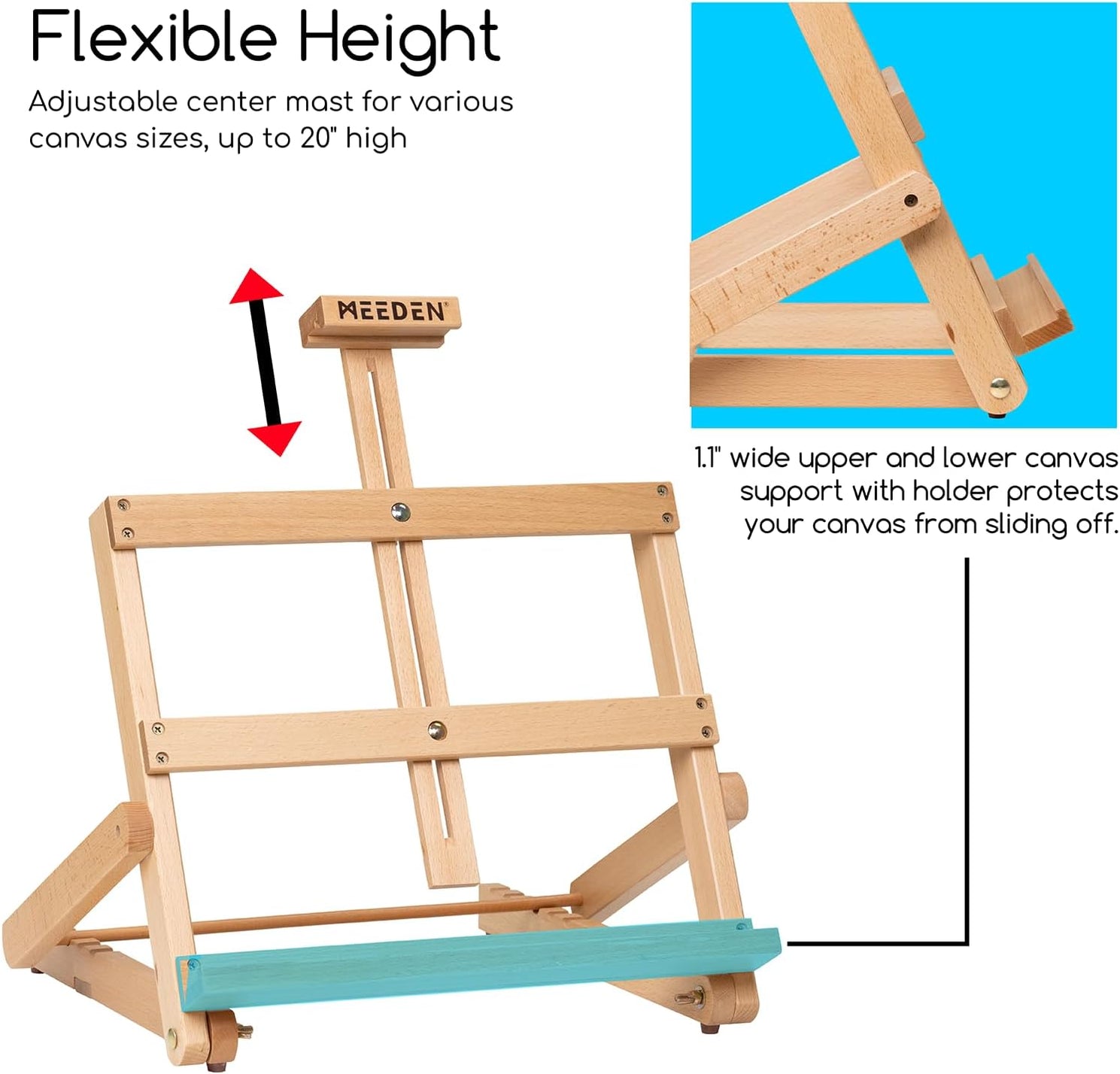 MEEDEN H-Frame Adjustable Studio Tabletop Easel Stand - MEEDEN ART