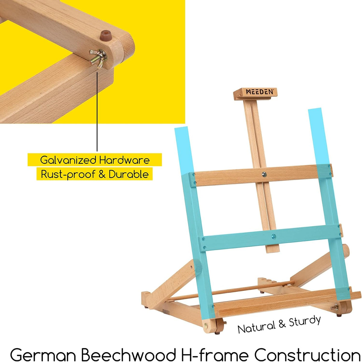 MEEDEN H-Frame Adjustable Studio Tabletop Easel Stand - MEEDEN ART