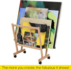 MEEDEN Wood Large Print Rack with Castors - MEEDEN ART