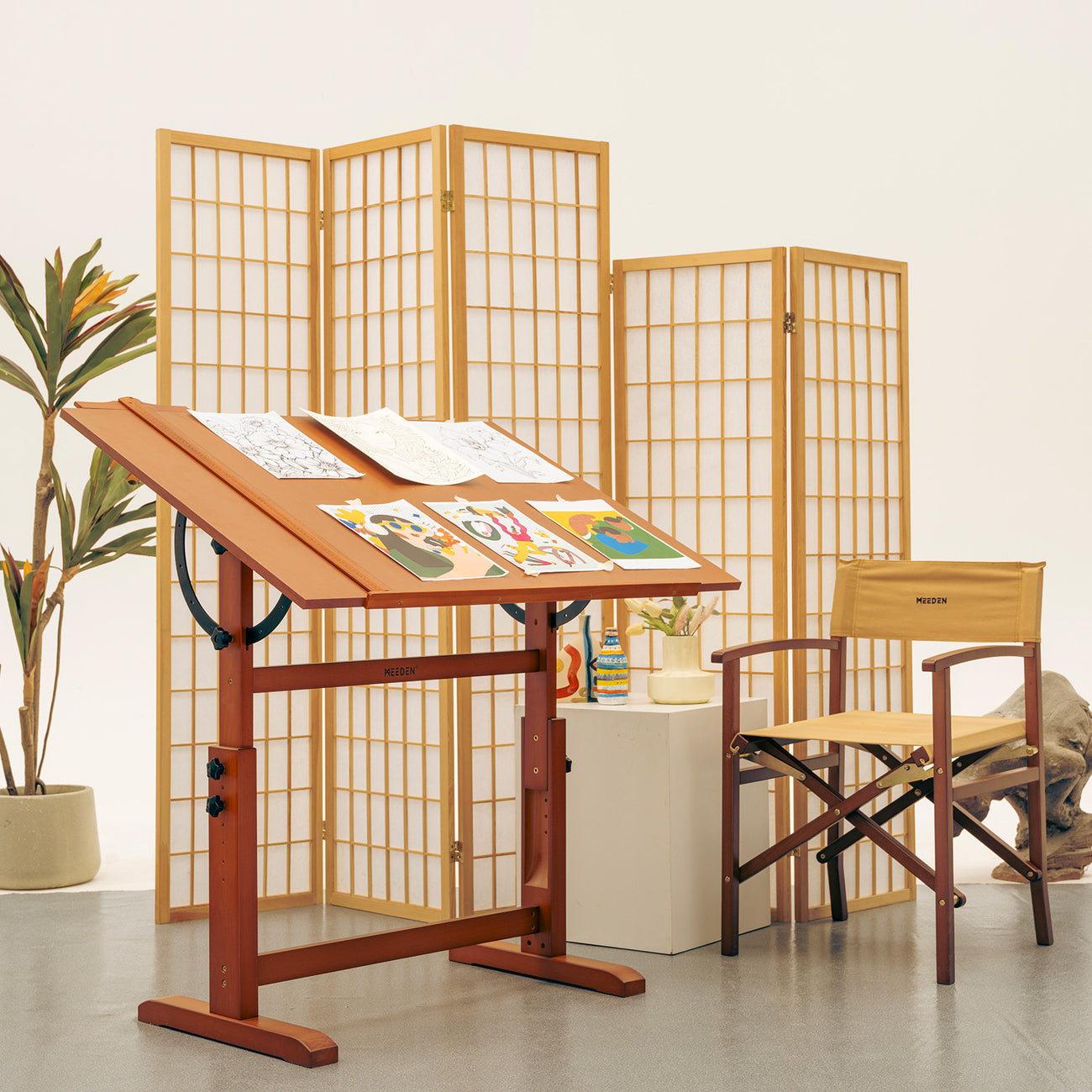 MEEDEN Extra Large Wood Drafting Table - MEEDEN ART