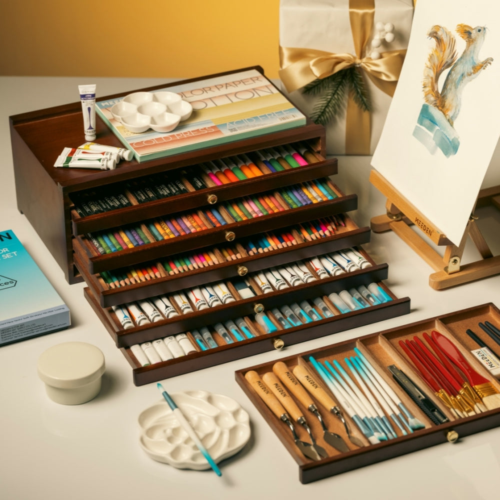 MEEDEN Multi-drawer Wood Artist Supply Storage Box,