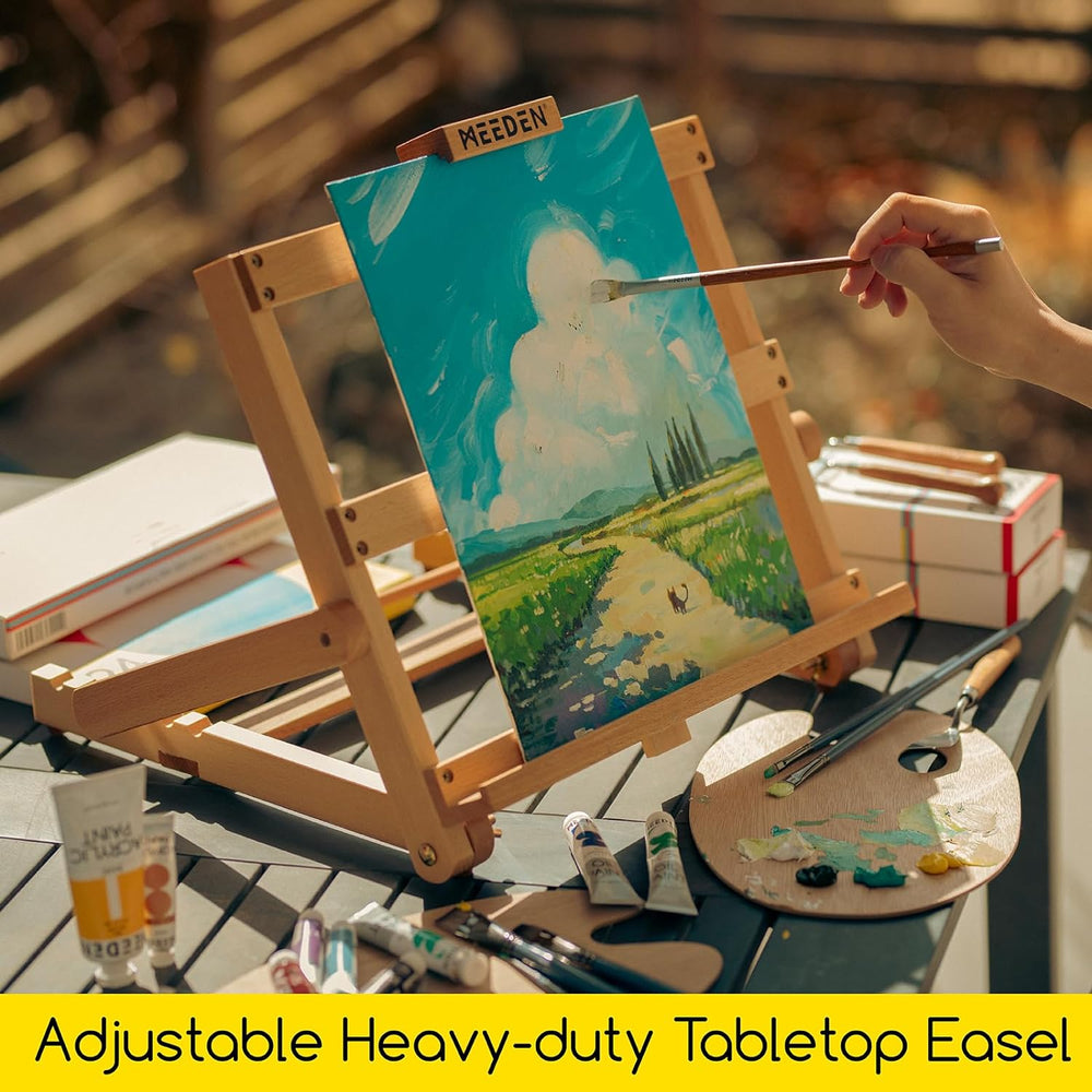 MEEDEN H-Frame Adjustable Studio Tabletop Easel Stand - MEEDEN ART