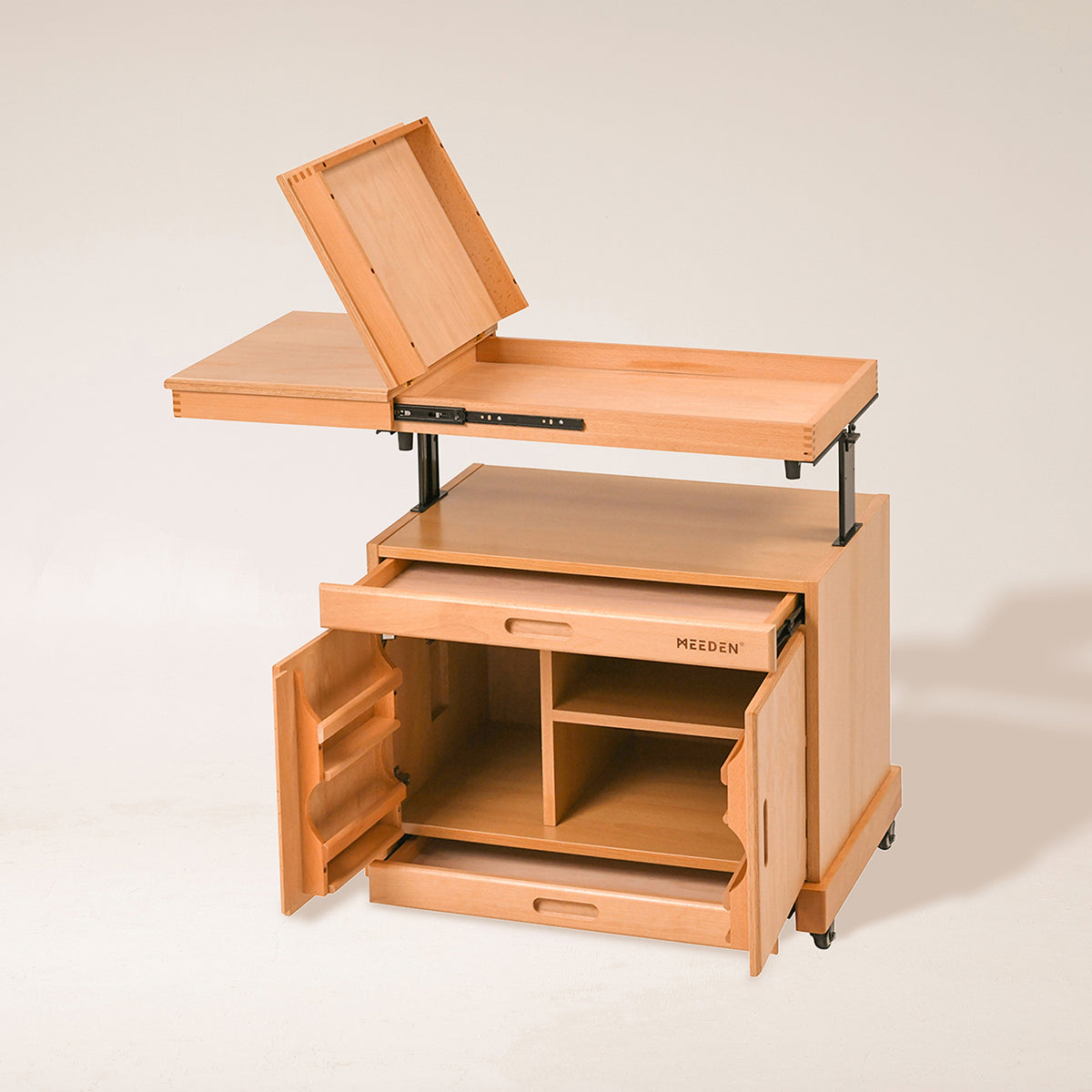 MEEDEN Adjustable Desktop & Artist Taboret Rolling Cart