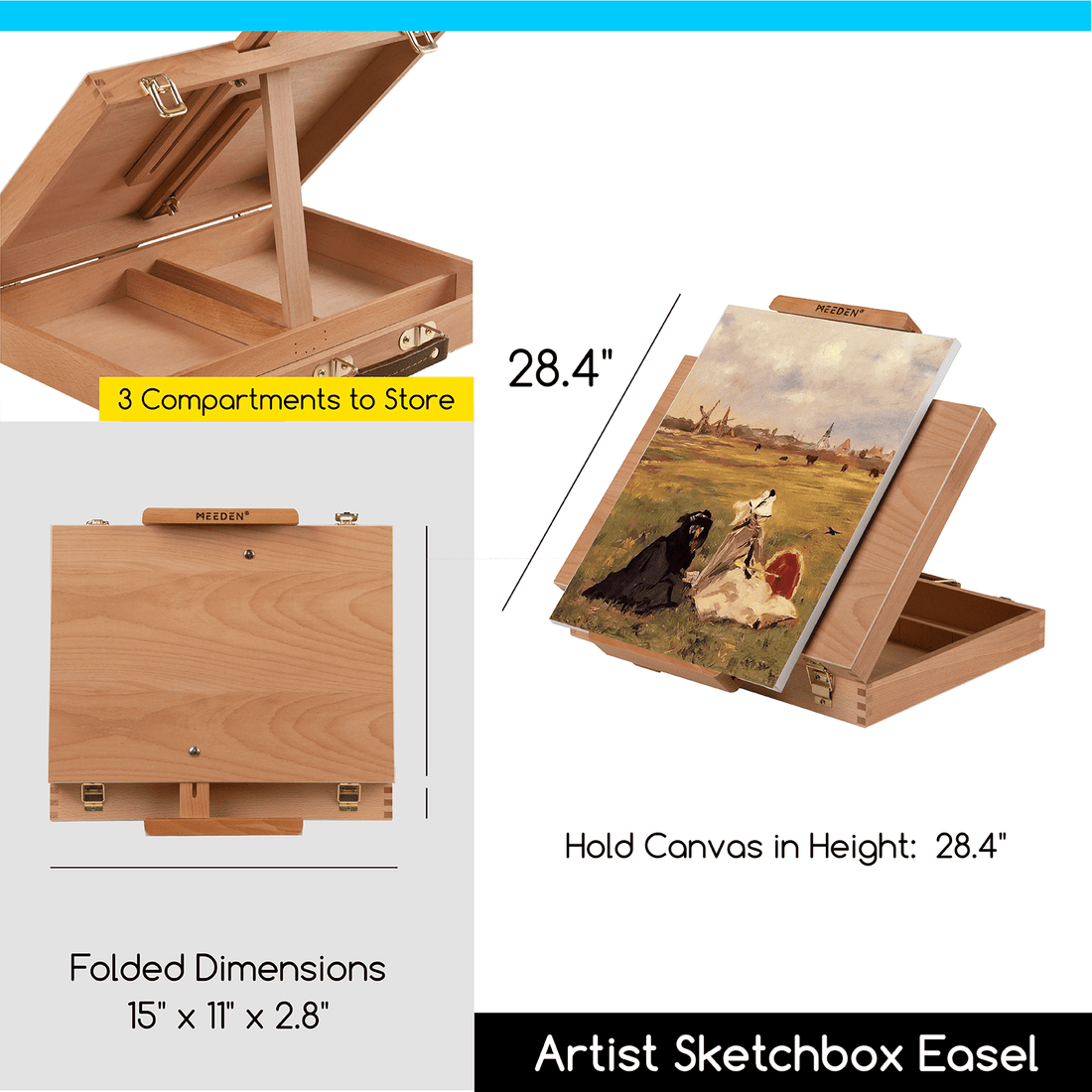MEEDEN Artist Oil Painting Set with Sketch Easel Box,