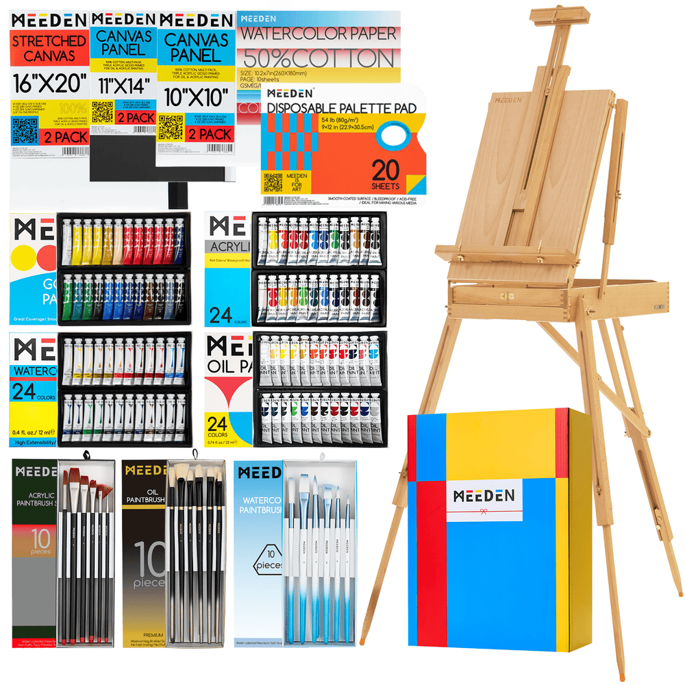 MEEDEN Deluxe All-in-one Art Painting Set, 141 Pieces - MEEDEN ART