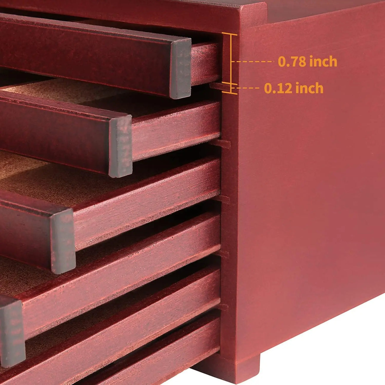 MEEDEN 10-Drawer Art Supply Storage Box, Dark Walnut