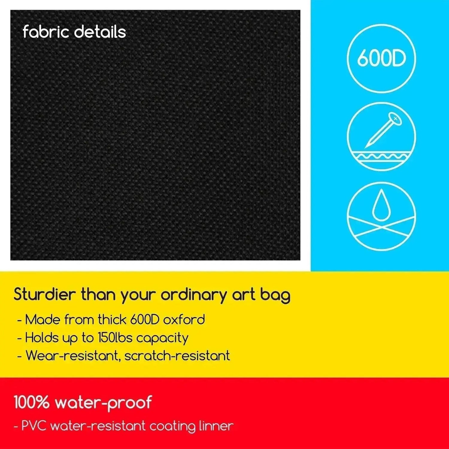 MEEDEN Art Portfolio Case with 6 Pockets, 24" x 29" - MEEDEN ART
