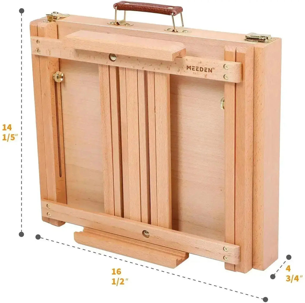 MEEDEN Studio Sketchbox Table Easel with Metal Lined
