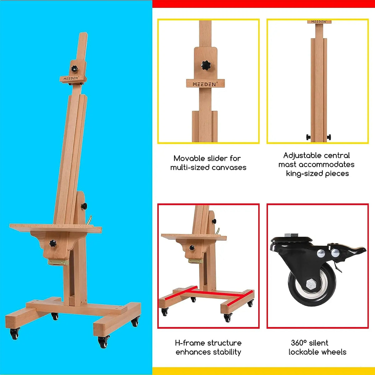 MEEDEN Extra Large Adjustable Artist Easel