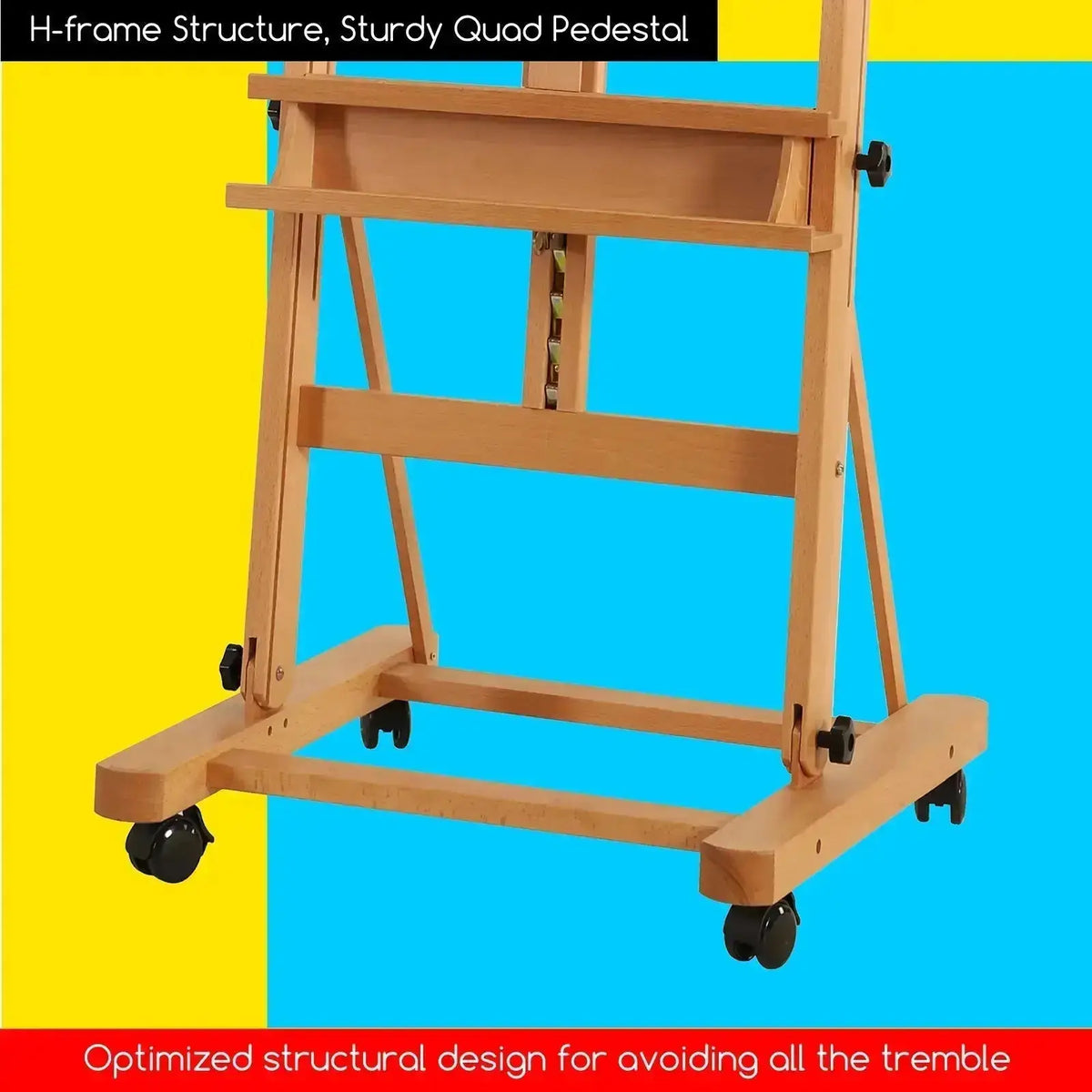 MEEDEN H-Frame Solid Beech Wood Easel