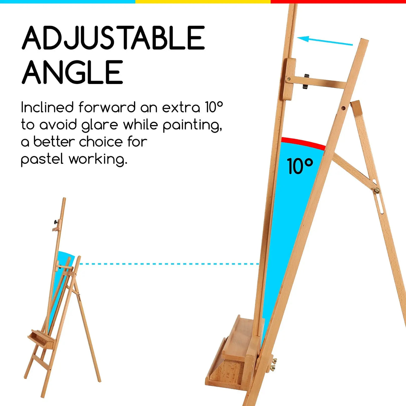 MEEDEN Artist Large A-Frame Adjustable Easel Stand