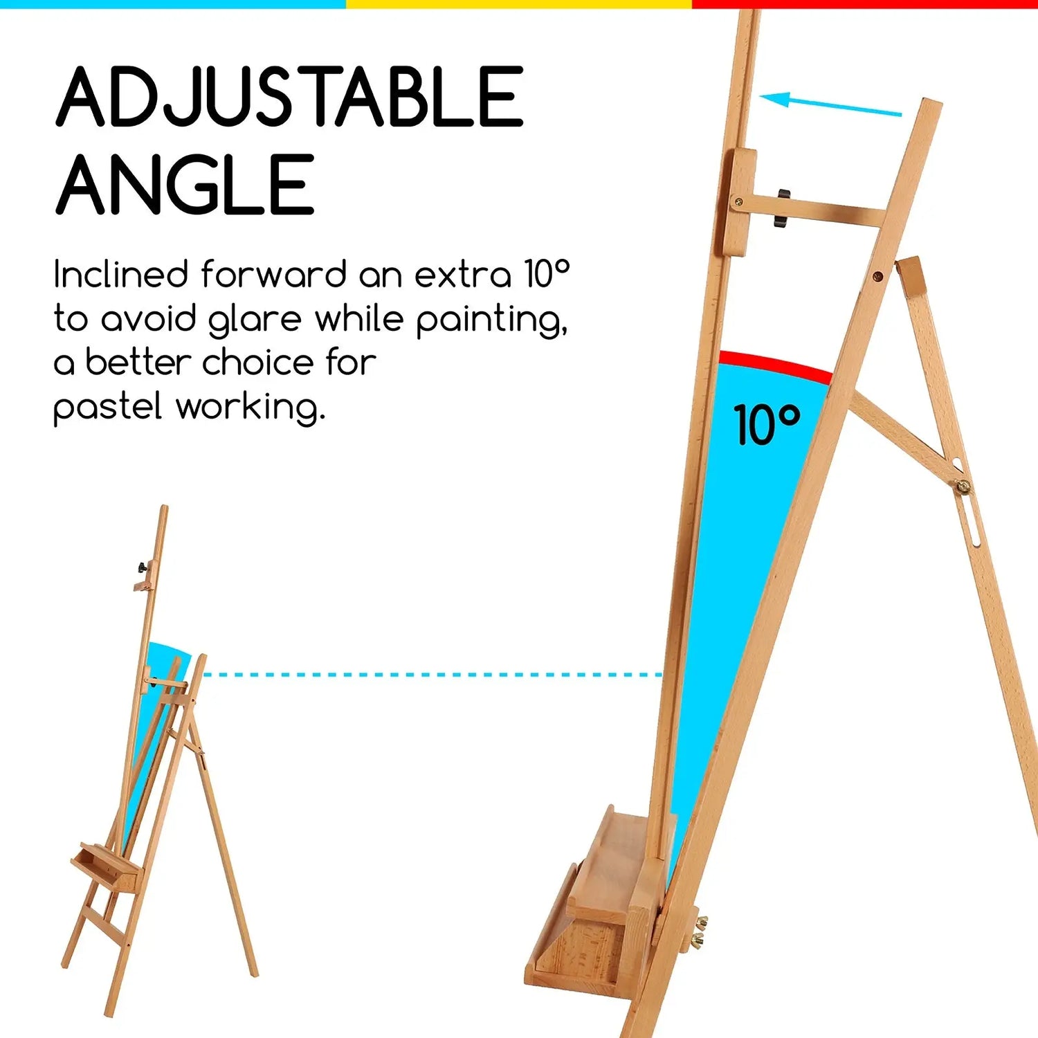 MEEDEN Artist Large A-Frame Adjustable Easel Stand