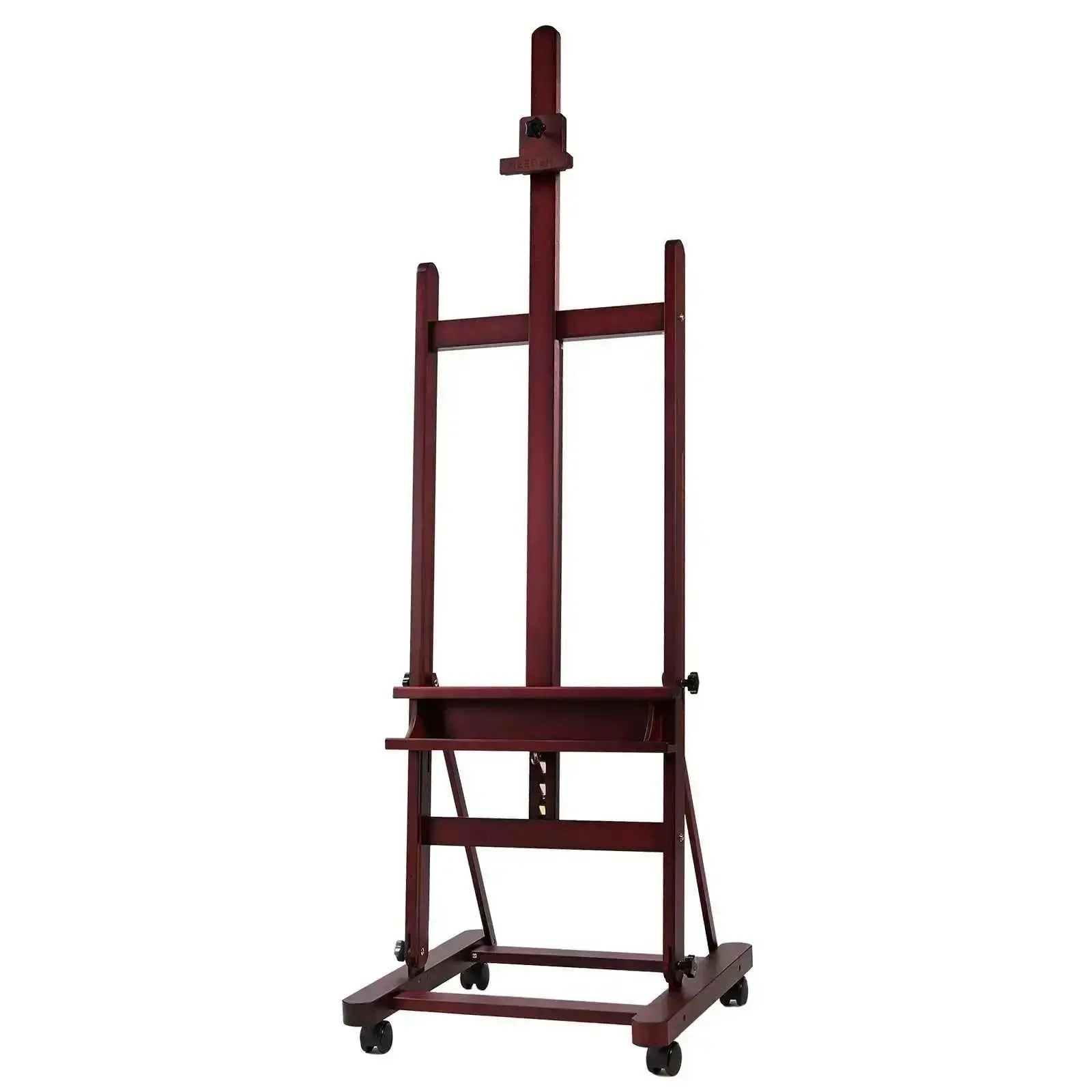 MEEDEN Large H-Frame Floor Easel with Large Storage Tray-Walnut-W02