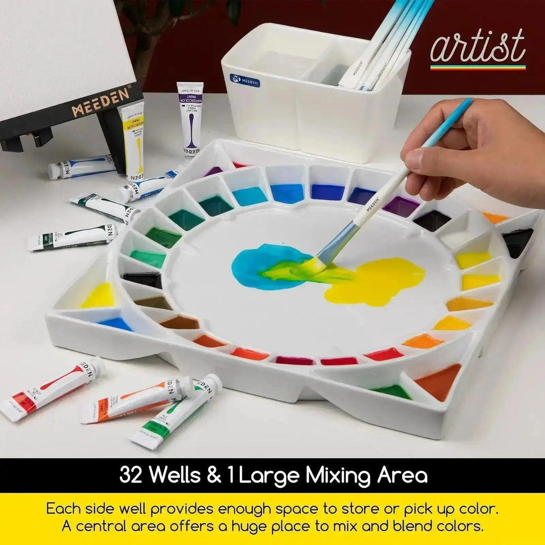 MEEDEN Large Artist Porcelain Ceramic Palette - MEEDEN ART