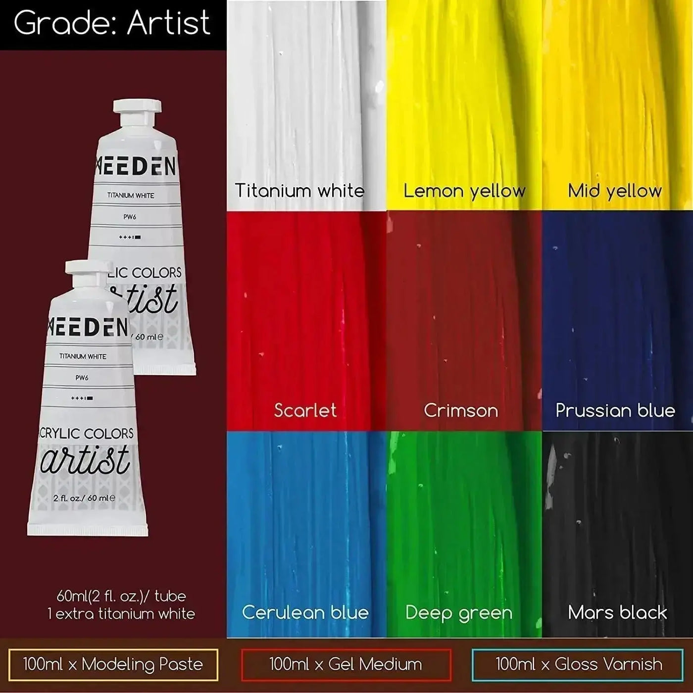 MEEDEN Professional Artist Acrylic Painting Set - MEEDEN ART