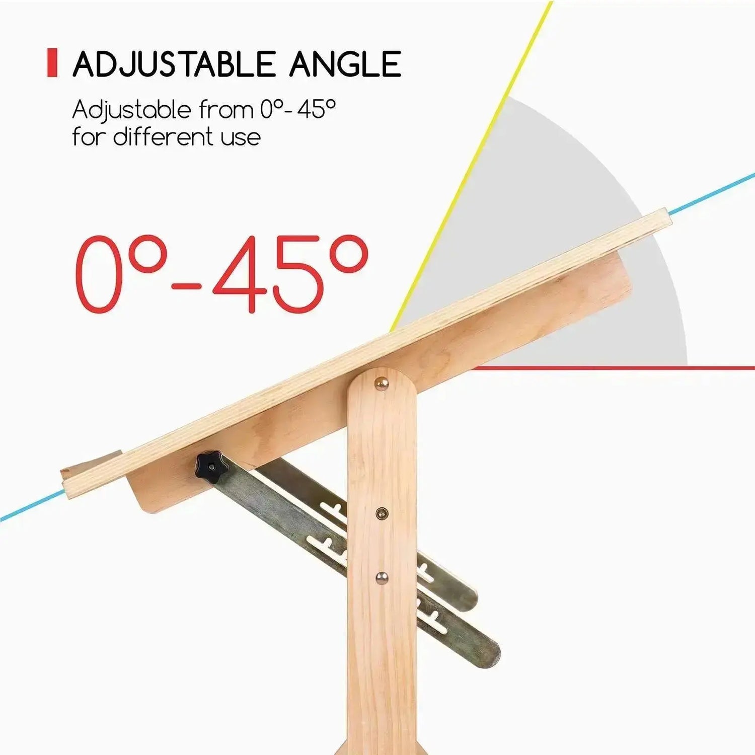 MEEDEN Solid Wood Drafting Table, Artist Drawing Desk