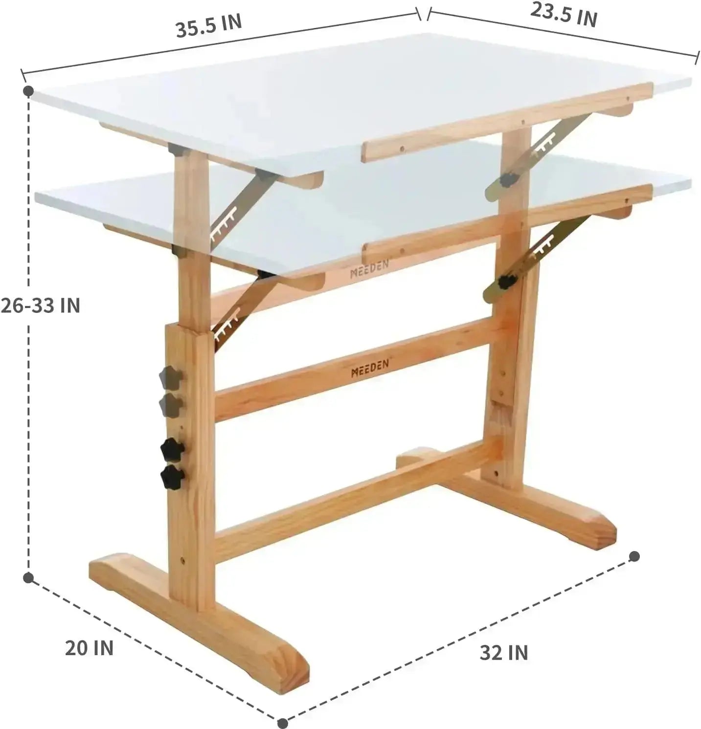 MEEDEN White Board Drafting Table and Stool Set - MEEDEN ART