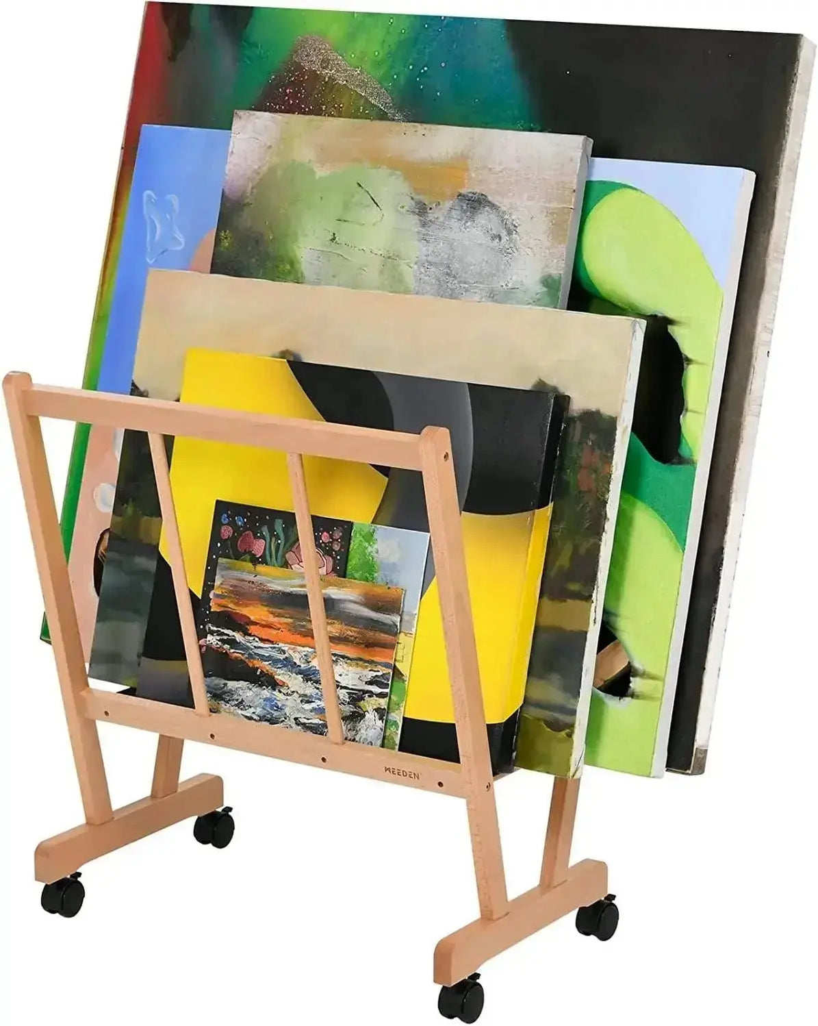 MEEDEN Wood Large Print Rack with Castors - MEEDEN ART