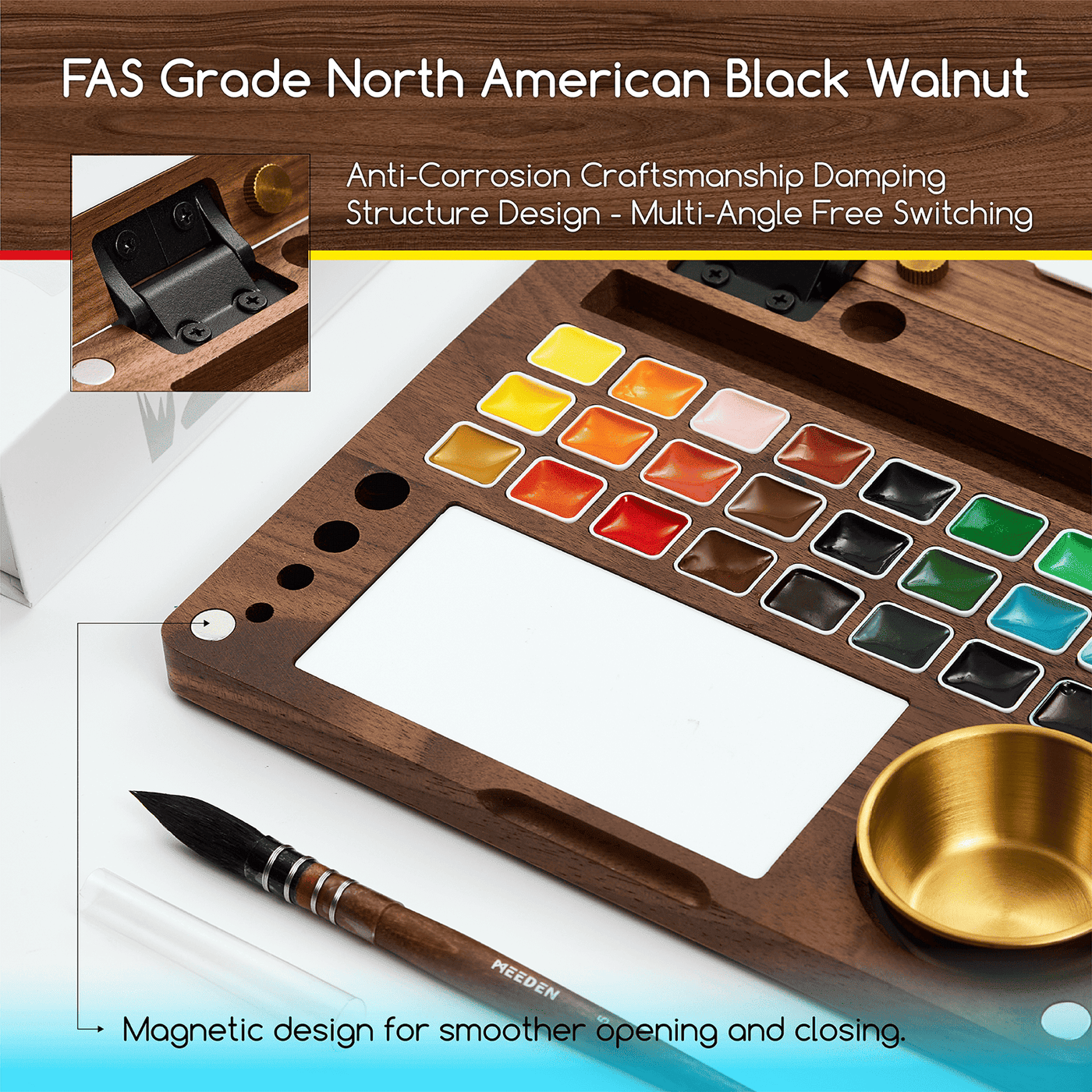 MEEDEN Premium Artist-Grade Watercolor Set - Luxury 27 Color Collectio