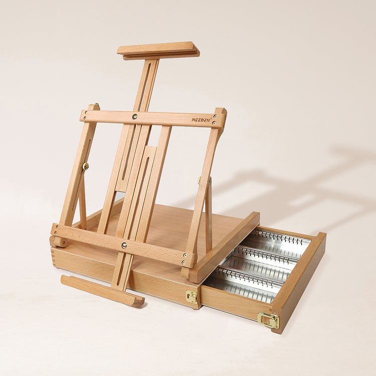 MEEDEN Studio Sketchbox Table Easel with Metal Lined