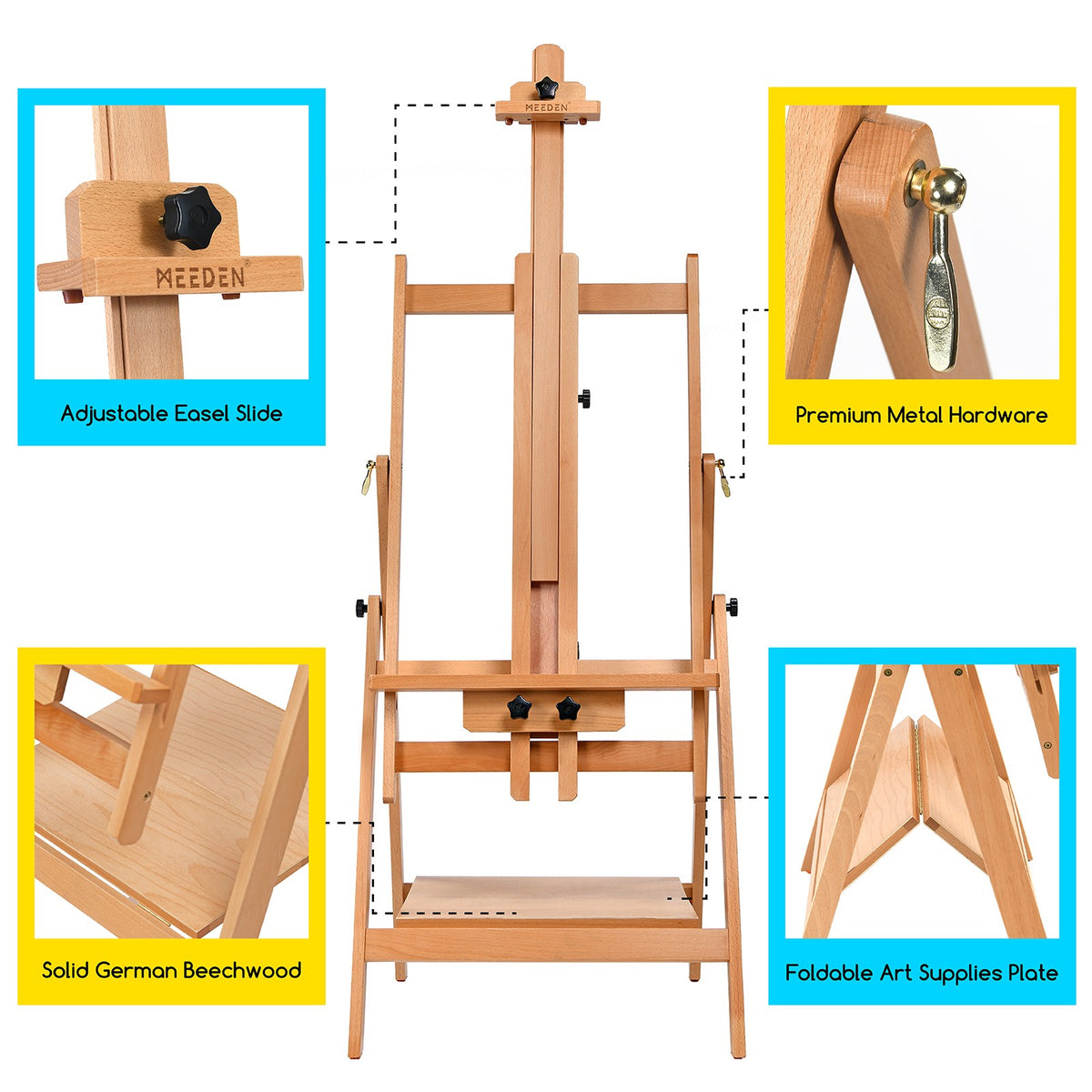 MEEDEN Adjustable Large H-Frame Artist Easel