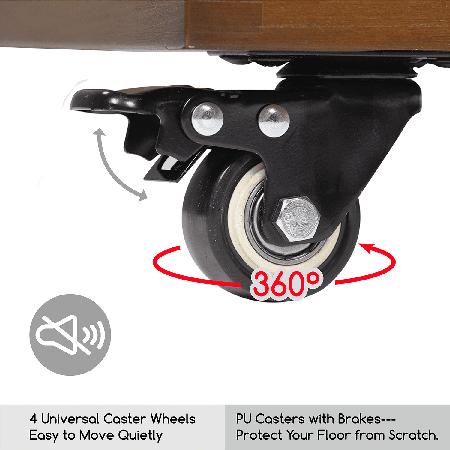 MEEDEN Deluxe Artist Supplies Storage Cart, 5-Tier Taboret-Walnut-W13H