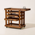MEEDEN Deluxe Artist Supplies Storage Cart, 5-Tier Taboret-Walnut-W13H