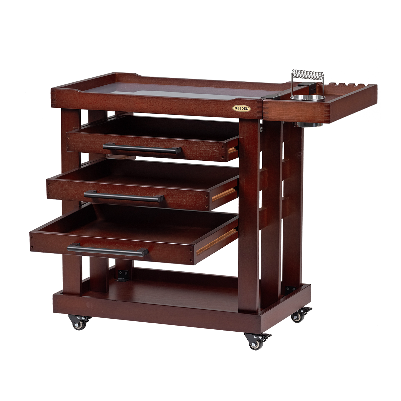 MEEDEN Deluxe Artist Supplies Storage Cart, 5-Tier Taboret- Dark Walnu
