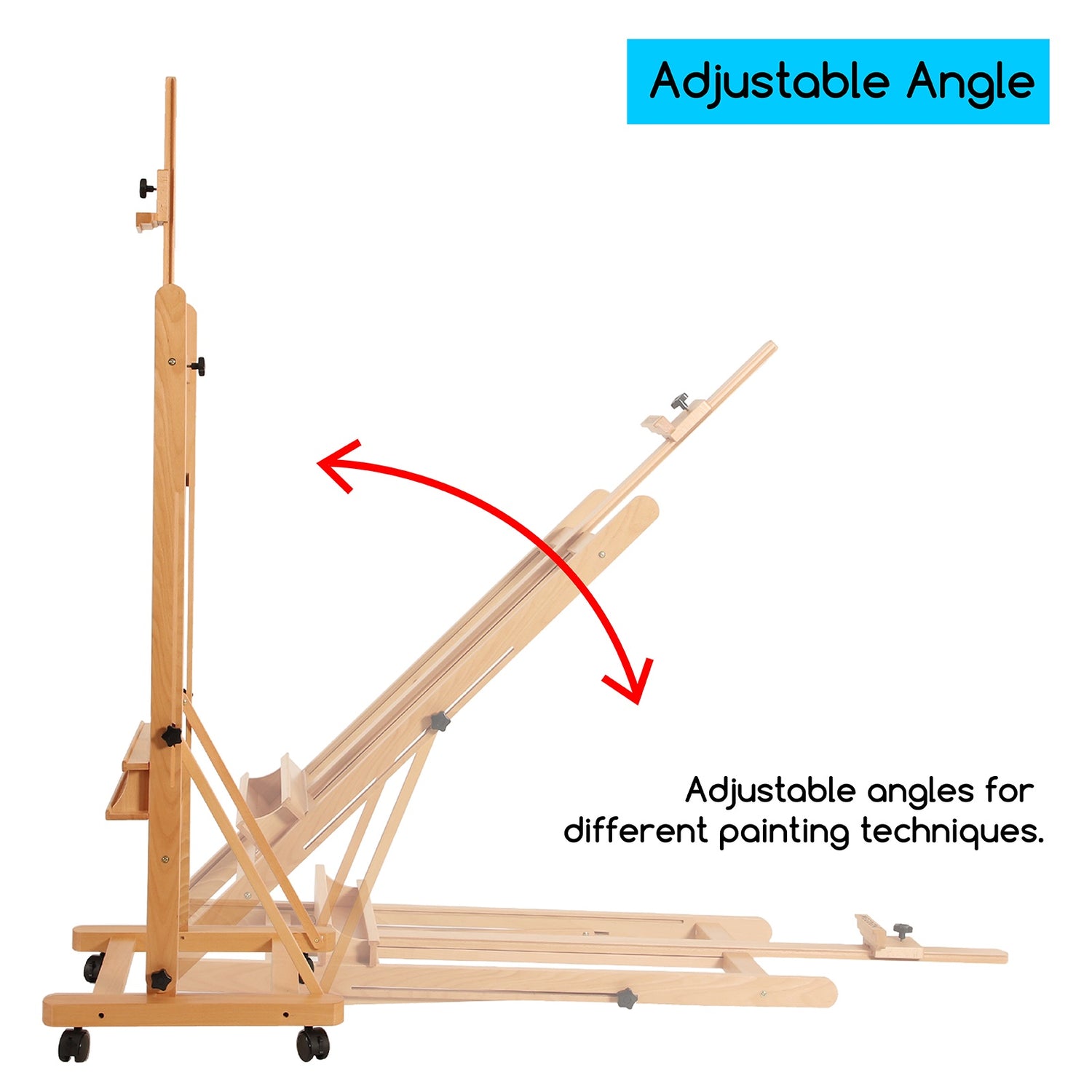 MEEDEN Large H-Frame Easel with Large Storage Tray