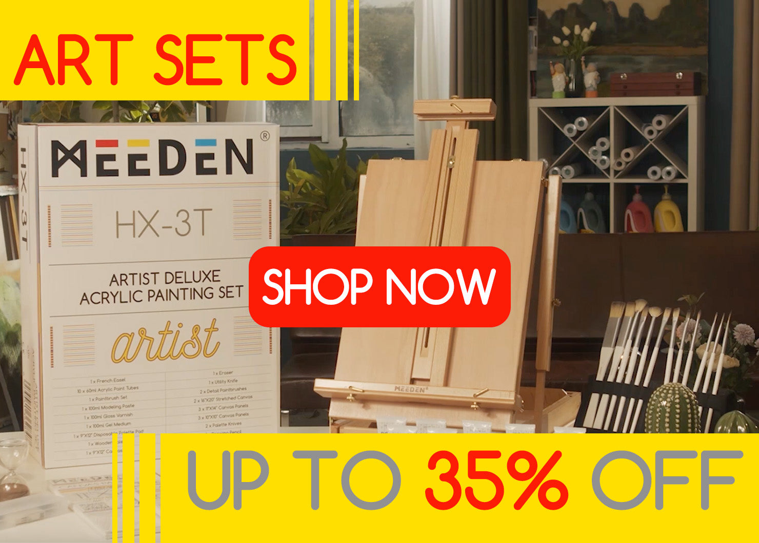 Art Supplies: Easels, Paints, Brushes, Storage, Art Sets-MEEDEN ART