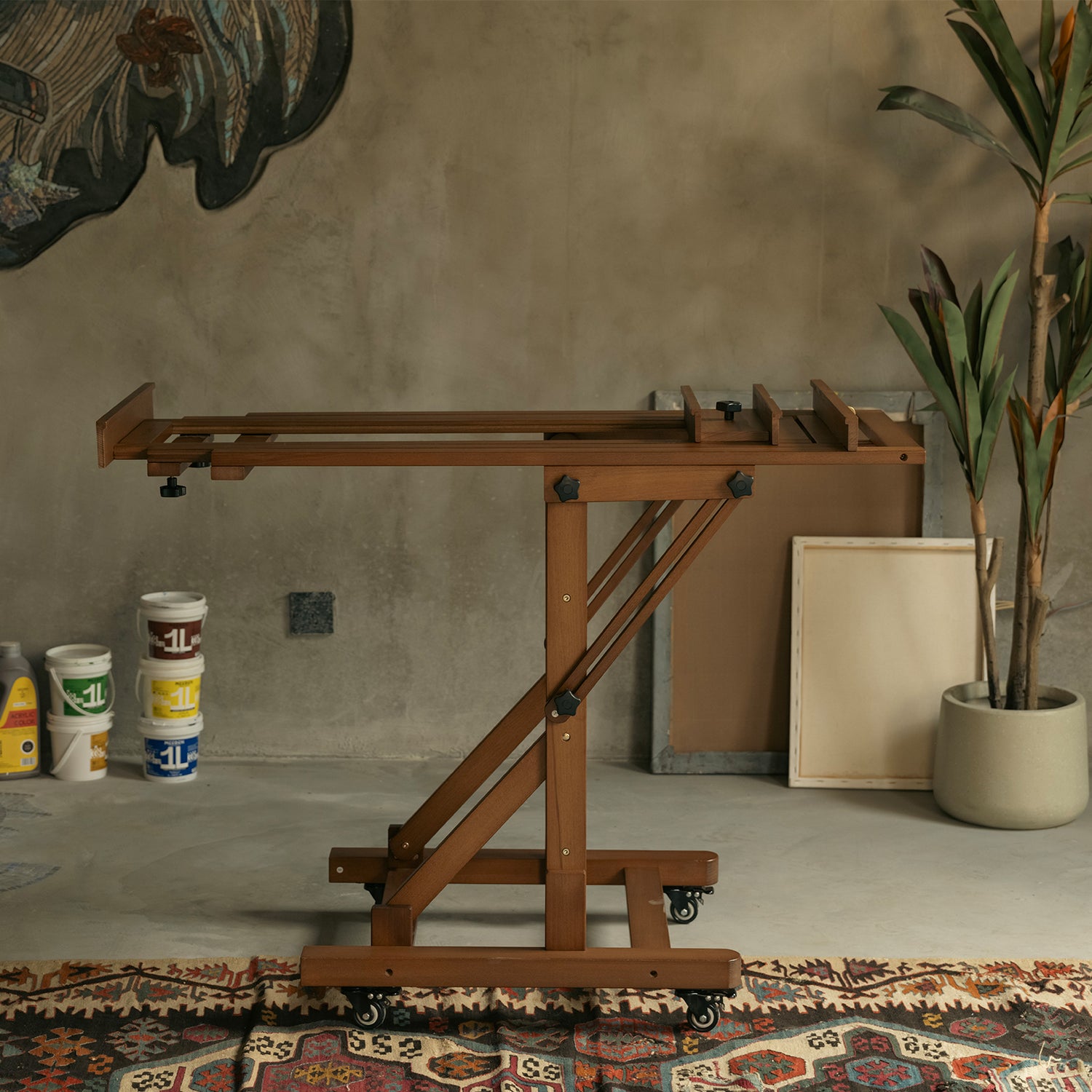 MEEDEN Deluxe Multi-Function Heavy Duty Large Artist Easel-Walnut-DHJ-